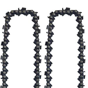 Opuladuo 2PC 10-inch Replacement Chain for Greenworks PS80L210, PS80L00, PS60L210, PS60L00 Pole Saw - 1/4" - .050" - 58 DL