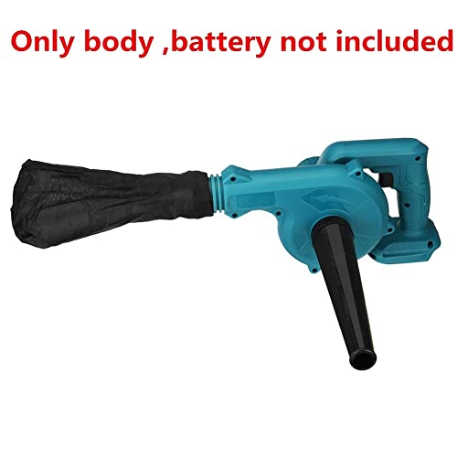 Cordless Leaf Blower, Electric Air Blower and Suction Handheld Leaf Dust Collector for Makita Electric Handheld Leaf Blower for Blowing Leaves Dust, Snow in Patio, Garden,with Dust Bag