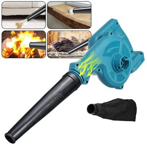 Cordless Leaf Blower, Electric Air Blower and Suction Handheld Leaf Dust Collector for Makita Electric Handheld Leaf Blower for Blowing Leaves Dust, Snow in Patio, Garden,with Dust Bag