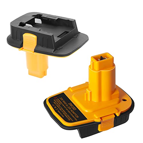 awokee Battery Adapter DM18D with USB,Compatible with Dewalt 18V Tools.Convert for DeWalt 20V & for Milwaukee M18 Lithium Battery to NiCad & NiMh Battery Tools