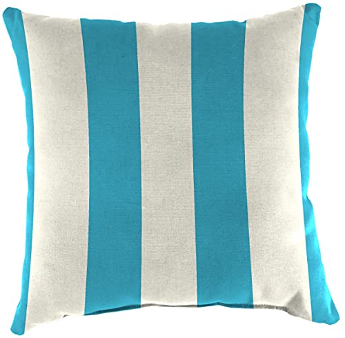 Jordan Manufacturing 9950PK1-2781D 18 in. Outdoor Accessory Throw Pillows, Cabana Turquoise