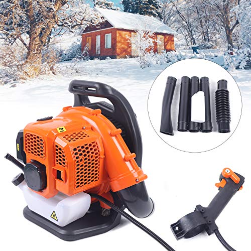 Commercial Backpack Leaf Blower Machine Gas Powered Snow Blower 2 Strokes Engine Lightweight for Yard Road Cleaning Garden Lawn Care Tools (42.7CC)