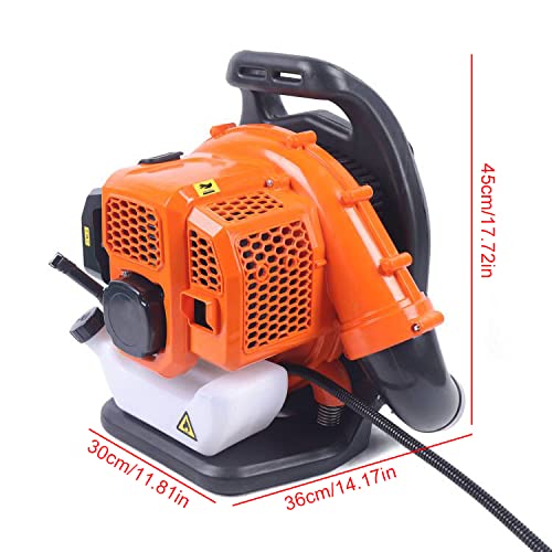 Commercial Backpack Leaf Blower Machine Gas Powered Snow Blower 2 Strokes Engine Lightweight for Yard Road Cleaning Garden Lawn Care Tools (42.7CC)