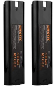 shentec upgraded 2 pack 9.6v 4.0ah battery compatible with makita 9000 9033 6095d da391d kr23/43 9600 6096d 9001 9002 192696-2 193890-9 632007-4, ni-mh battery pack