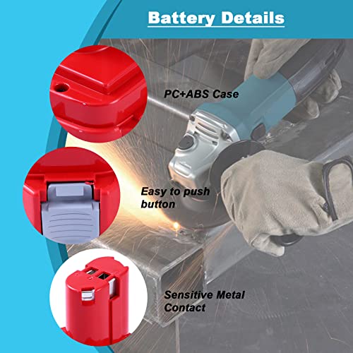 2Pack 3600mAh 12 Volt Replacement Battery Compatible with Makita 12V Battery Ni-Mh 1200 1220 1201 PA12 1222 1233S 1233SA 1233SB 1234 1235 192681-5 Cordless Power Tools