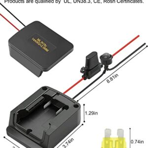 Power Wheels Battery Adapter Compatible with Milwaukee M-18 Battery 1pack, Great Power Convertor for Robotics, RC Toys and Work Lights