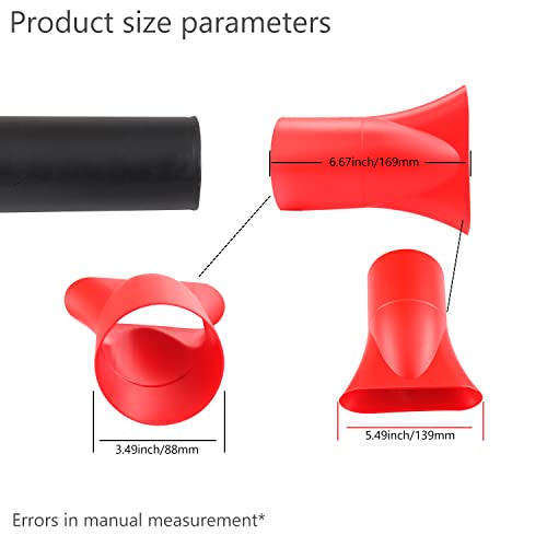 Leaf Blower Flat Nozzle for Milwaukee M18 2724-20 2724-21 Fuel Leaf Blower, Quick Drying Cleaning Other uses, Designed Positioning Ring Inside The Nozzle The Easier Installation (Red)