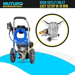 MUTURQ Vertical Pressure Washer Pump 7/8" Shaft, 2600-3000 PSI, 2.5GPM, OEM Replacement Power Washer Pump Kit, fit 308653052 308653006 308653025, Rear Outlet