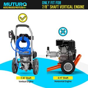 MUTURQ Vertical Pressure Washer Pump 7/8" Shaft, 2600-3000 PSI, 2.5GPM, OEM Replacement Power Washer Pump Kit, fit 308653052 308653006 308653025, Rear Outlet