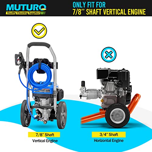 MUTURQ Vertical Pressure Washer Pump 7/8" Shaft, 2600-3000 PSI, 2.5GPM, OEM Replacement Power Washer Pump Kit, fit 308653052 308653006 308653025, Rear Outlet