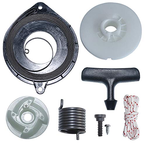 AUMEL Recoil Starter Pulley Spring Grip Rope Kit for Husqvarna 435 440 Chainsaw Replace # 540057502.