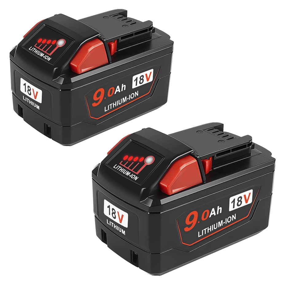 Aoasur 2packs 9.0Ah Replacement for Milwaukee 18v Battery