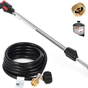 Gtonksye Propane Torch Weed Burner Kit,Blow Torch,Dual-purpose multifunctional gardening outdoor weed torch with push button Igniter and 9.8 ft hose.(Fuel Not Included)