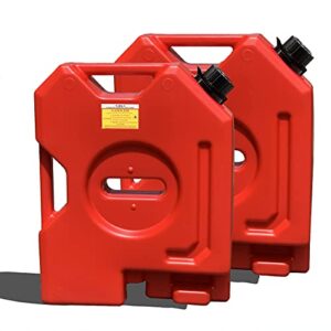 tarkii 2-gallon gasoline container, red fuel can for vehicles,portable gas tank with 2g capacity