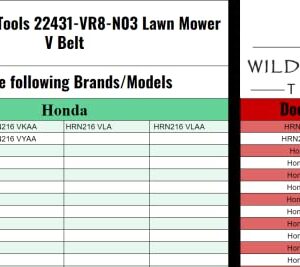 WILDFLOWER Tools 22431-VR8-N03 Lawn Mower V Belt for HRN216 VKA VKAA VLA VLAA Models