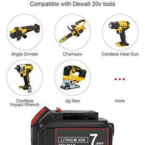 Lenoya 7000mAh Replacement for Dewalt 20V Battery DCB207 2Packs