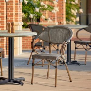 Zedfire Elegant Design, Set of 2 Bistro Outdoor Chair, Indoor Furniture, Dining Chairs for Dining Room, Bar, Restaurant, Cafe, or Casino (Brown), (Art.5)