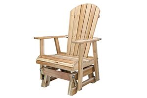 kilmer creek 2ft natural cedar fanback adirondack-style glider, amish crafted