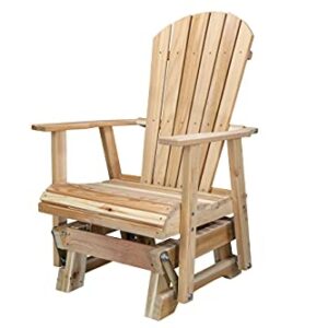 Kilmer Creek 2ft Natural Cedar Fanback Adirondack-Style Glider, Amish Crafted