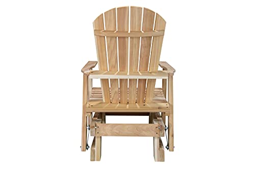 Kilmer Creek 2ft Natural Cedar Fanback Adirondack-Style Glider, Amish Crafted