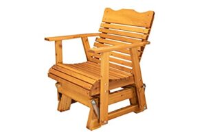 kilmer creek rustic finished 2′ cedar porch glider, amish crafted