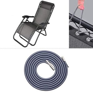 Carkio Zero Gravity Chair Replacement Cords,Gray Universal Replacement Tie Rope Laces Cords Compatible with Lounge Chair, Bungee Chair (8 Cords)