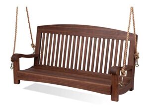 rockerman 5in outdoor porch swing (dark walnut) 29h*72w*28 d inch