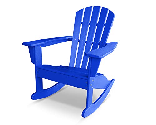 POLYWOOD® Palm Coast Adirondack Rocking Chair, Pacific Blue