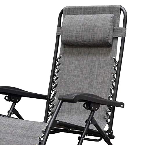 Caravan Canopy Infinity Zero Gravity Steel Frame Patio Deck Chair, Grey (Pair)