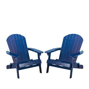 christopher knight home 296701 hanlee adirondack chair, navy blue