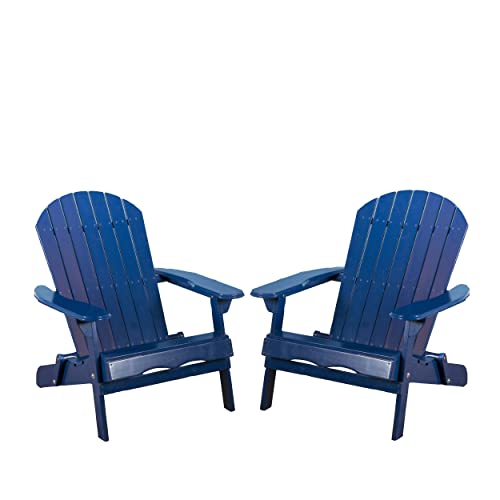 Christopher Knight Home 296701 Hanlee Adirondack Chair, Navy Blue