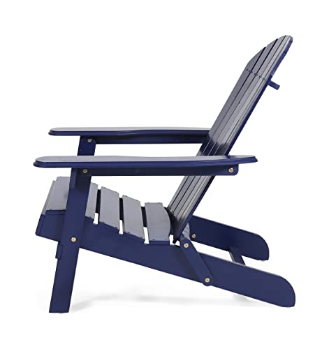 Christopher Knight Home 296701 Hanlee Adirondack Chair, Navy Blue