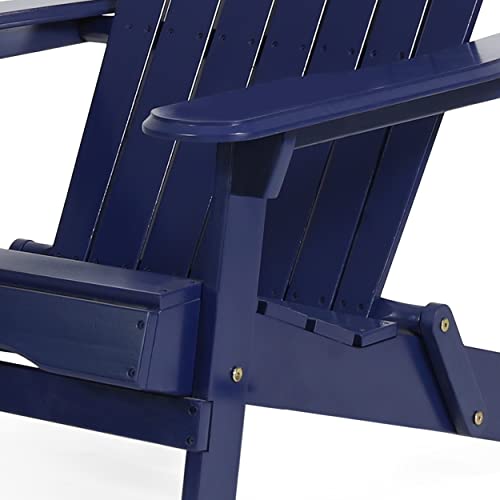 Christopher Knight Home 296701 Hanlee Adirondack Chair, Navy Blue