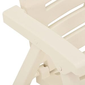 vidaXL Garden Chairs 2 pcs Plastic White