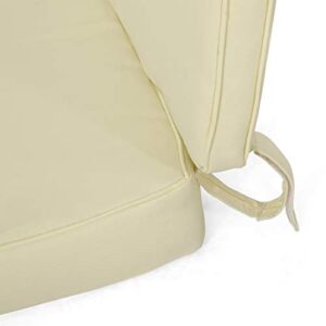 Christopher Knight Home Gavin Outdoor Water Resistant Fabric Loveseat and Club Chair Cushions, Cream