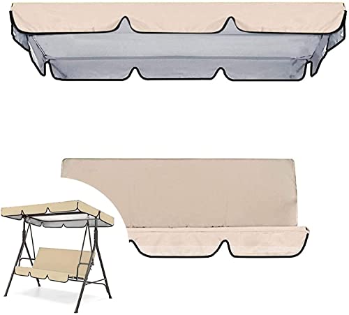 Waterproof Swing Ceiling Cover Swing Cover Garden Courtyard Anti-ash and Anti-Falling Sunshade Cover 210D Garden Protective Cover for 2/3-Seater-Swing 22.6.21