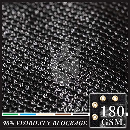 Royal Shade 4' x 50' Black Fence Privacy Screen Windscreen Cover Netting Mesh Fabric Cloth - Cable Zip Ties Included - WE Make Custom Size