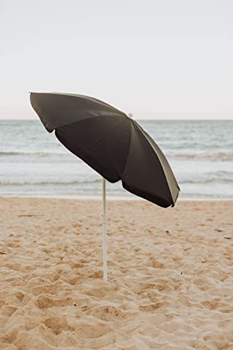 ONIVA - a Picnic Time Brand Outdoor Canopy Sunshade Beach Umbrella 5.5' - Small Patio Umbrella - Beach Chair Umbrella, (Black)