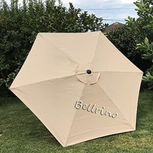 BELLRINO DECOR Replacement STRONG & THICK Umbrella Canopy for 9ft 6 Ribs (Canopy Only) (BEIGE)