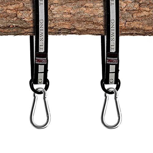 Tree Swing Straps,Tree Swing Hanging Kit,2 PCS 55cm / 22inches Heavy Duty Hanging Straps Holds 440 lbs with Carabiner Perfect for Tree Swing, Rope Swing,Hammock, Plank