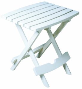 adams manufacturing, white 8500-48-3700 plastic quik-fold side table