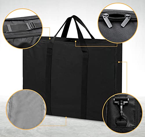 SIRUITON Folding Table Storage Bag, Portable Carry Bag for Folding Picnic Tables with Reinforcing Plate & Shoulder Strap, 600D Heavy Duty Extra Large Moving Bags with Zippers（Bag only）