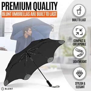 Blunt Metro Travel Umbrella 38” – Waterproof & Wind Resistant Radial Tensioning System – Strong & Compact & Light – Built to Last – Easy to Use [Perfect for Travel] (Black)