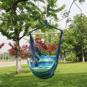 Sorbus Stylish Swing Chair - Fine Cotton Weave for Super Comfort & Durability- Hanging Hammock Chair w/2 Seat Cushions- Portable Outdoor Hanging Chair w/Hardware Kit - Indoor Outdoor Use - Max 265lbs