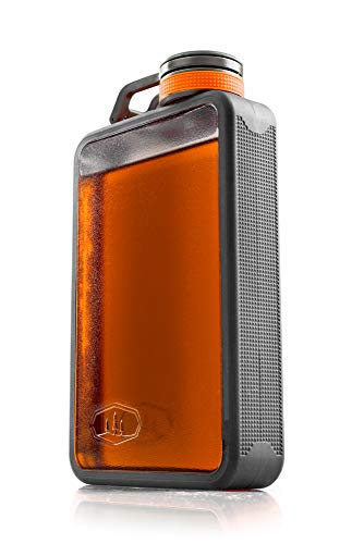 GSI Outdoors, Boulder Flask, Rugged and Shatter-Resistant, Outdoor Hip Flask, Graphite, 10 Fluid Ounces