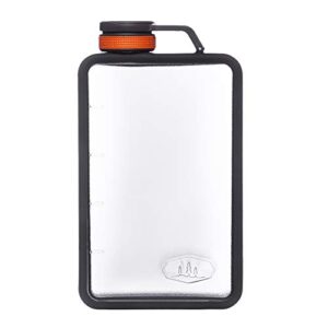 GSI Outdoors, Boulder Flask, Rugged and Shatter-Resistant, Outdoor Hip Flask, Graphite, 10 Fluid Ounces