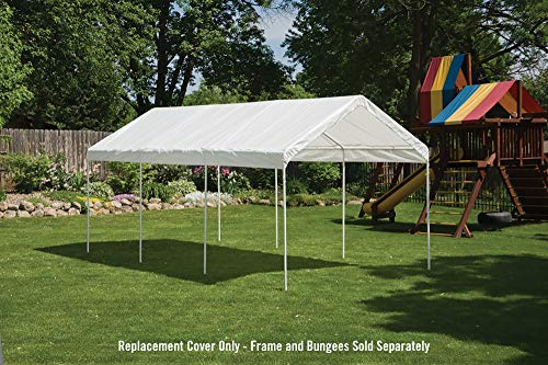 ShelterLogic SuperMax All Purpose Outdoor 10 x 20-Feet Canopy Replacement Cover for 2-Inch Frame Canopies (Cover Only, Frame Not Included)