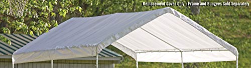 ShelterLogic SuperMax All Purpose Outdoor 10 x 20-Feet Canopy Replacement Cover for 2-Inch Frame Canopies (Cover Only, Frame Not Included)