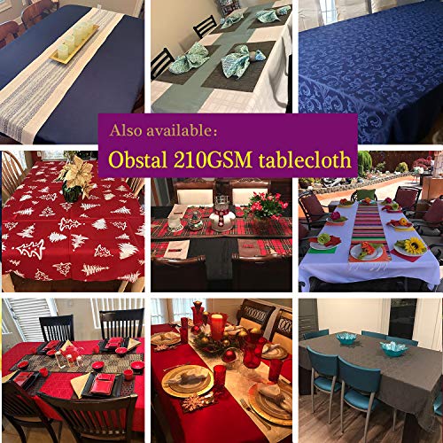 Obstal 100% Waterproof PVC Table Cloth, Oil-Proof Spill-Proof Vinyl Rectangle Tablecloth, Wipeable Table Cover for Outdoor and Indoor Use, 54x78 Inch, Red and White Checkered Pattern