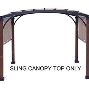 ALISUN Replacement Sling Canopy (with Ties) for The Lowe's Allen + roth 10 ft x 10 ft Tan/Black Material Freestanding Pergola #L-PG152PST-B (Size: 200" (L) x 103" (W))